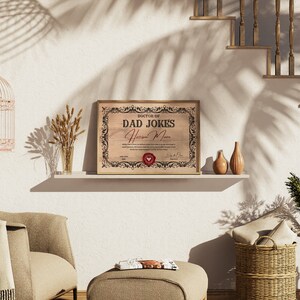 Greatest Dad Certificate Printable, Personalized Father’s Day Gift ...