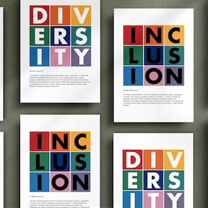 Diversity Poster, Diversity Equity and Inclusion Poster, Diversity Art ...