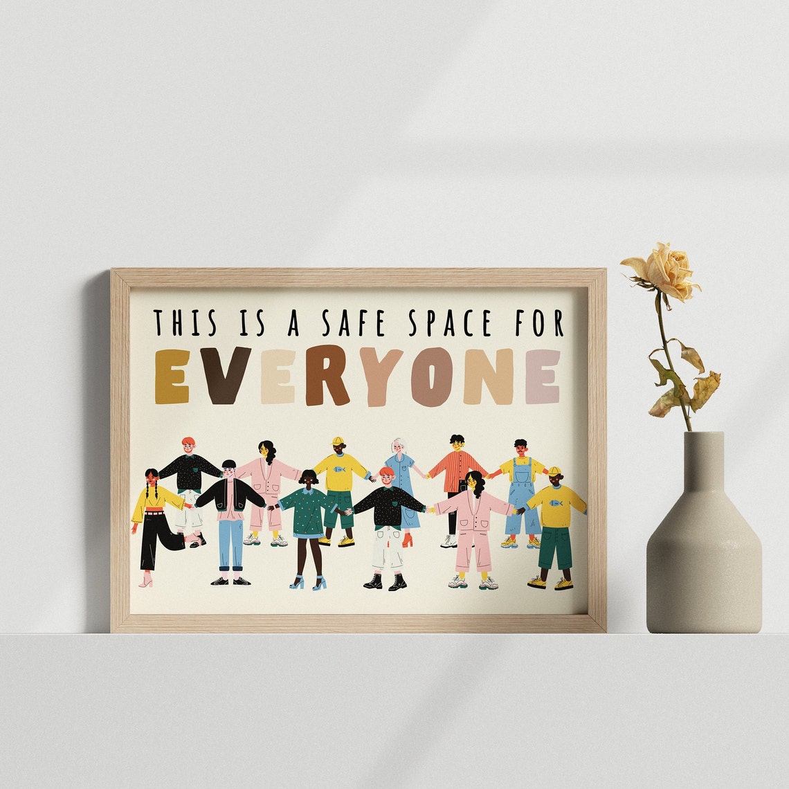 This is A Safe Space, Calming Corner Poster, Equality Print, Safe Space ...