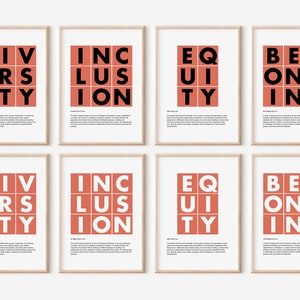 Diversity Equity Inclusion Poster, Diversity Poster, Diversity Art ...