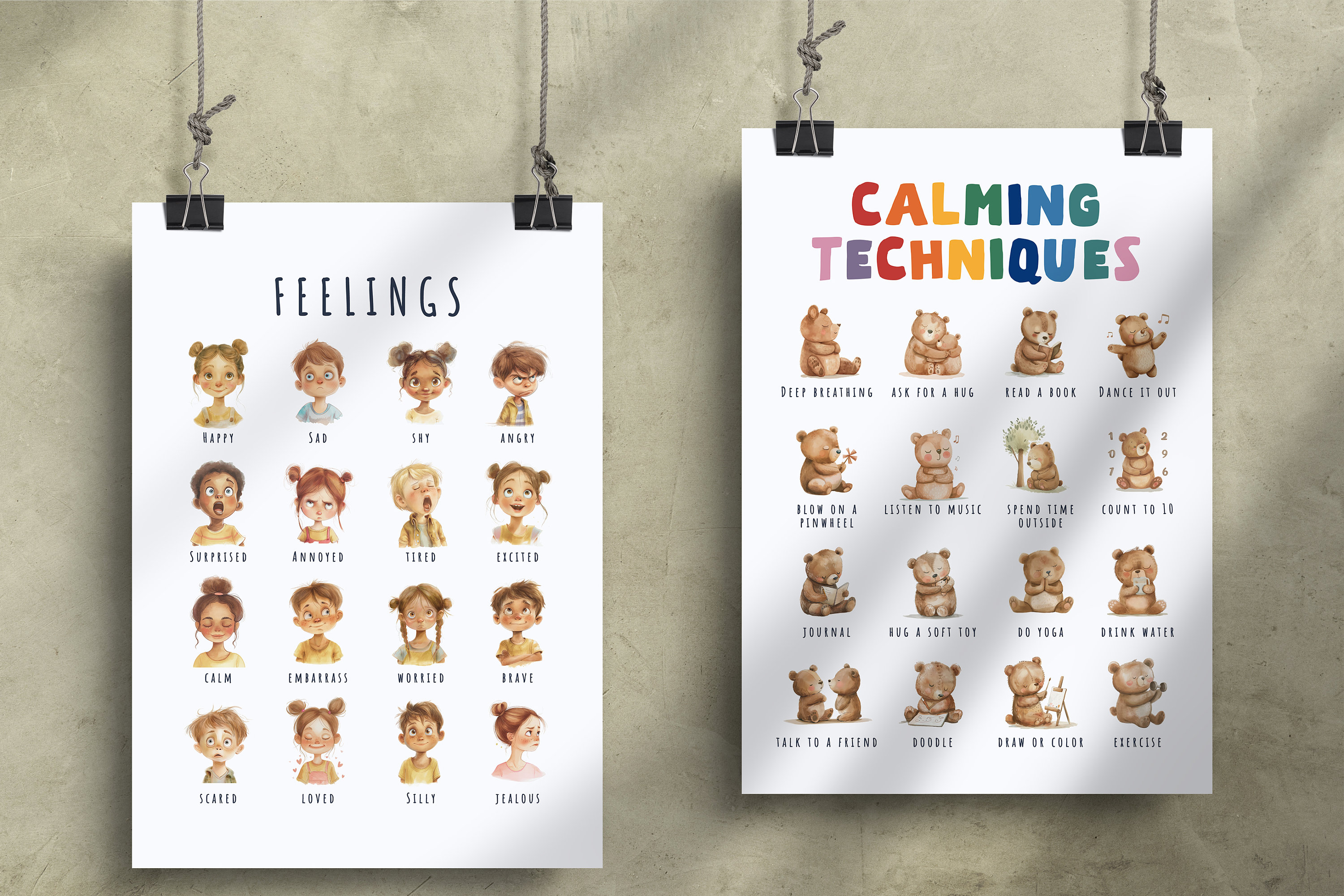 Feelings Poster, Calming Techniques, Emotions Chart, Feelings Chart ...