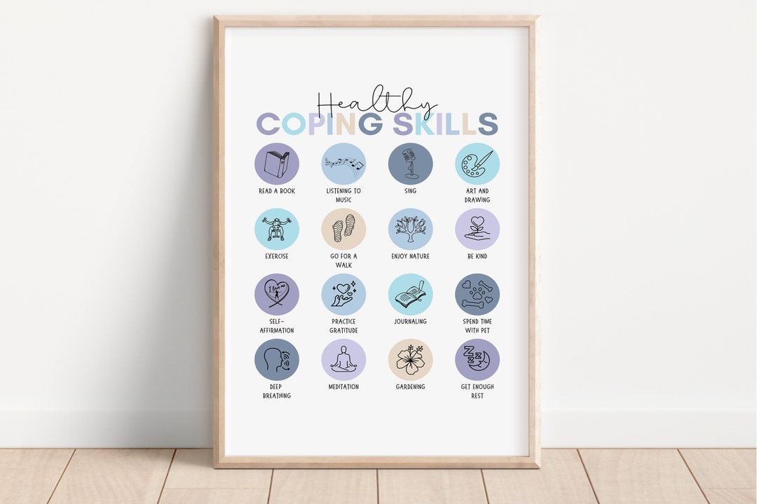 Healthy Coping Skills Poster, Therapy Poster, Mental Health Poster ...