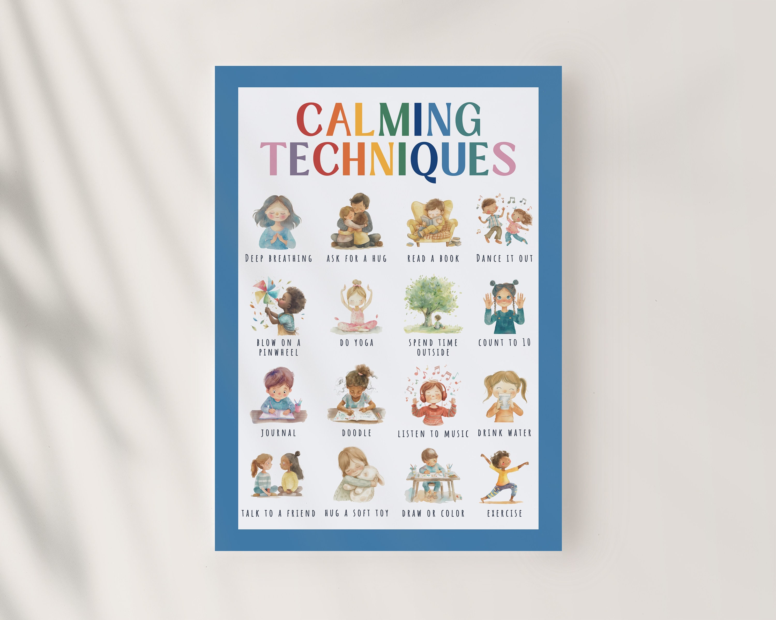 Calming Techniques Poster, Calming Corner, Calm Techniques. Mental ...