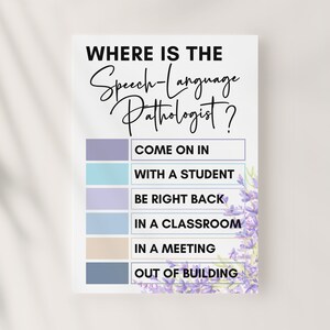 Where is the SLP Door Sign, Speech Language Pathologist Door Sign, SLP ...