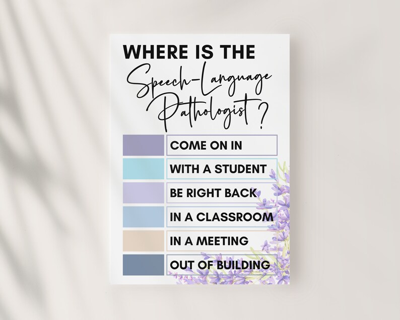 Where is the SLP Door Sign, Speech Language Pathologist Door Sign, SLP ...