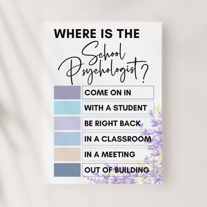 Where is School Psychologist Door Sign, School Psychologist Door Sign ...