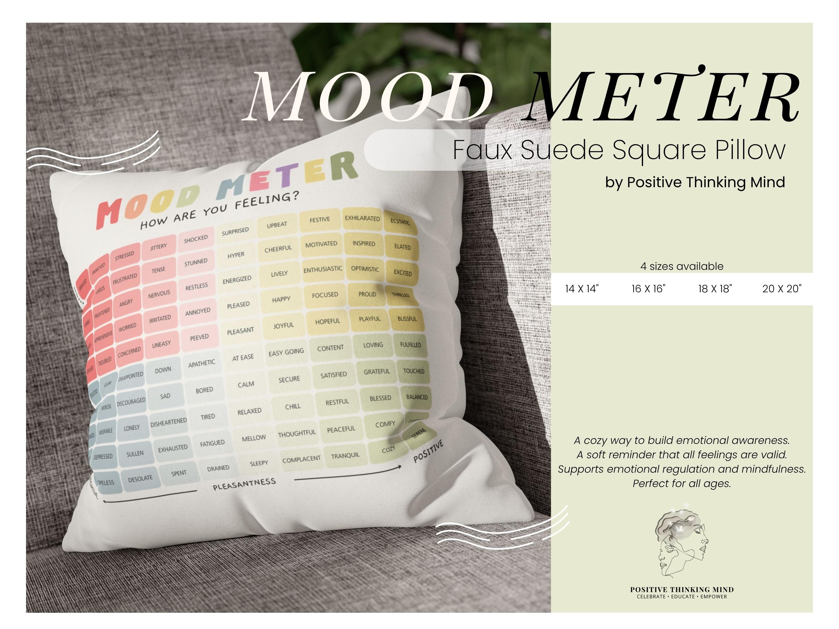 Therapy Office Pillow, Mood Meter and Coping Skills, Kids Mood Board ...