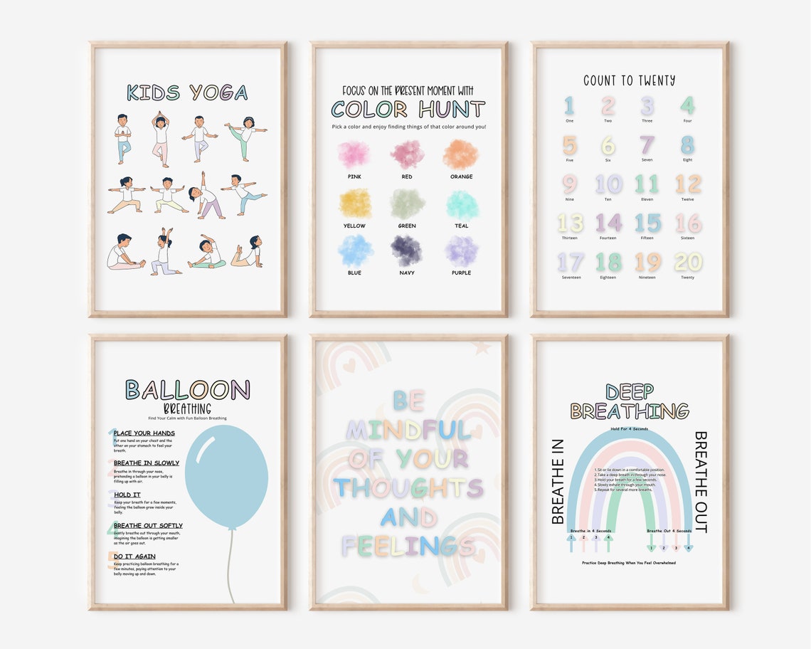 Calm Corner Posters, Calming Down Corner Printables, Kids Affirmation ...