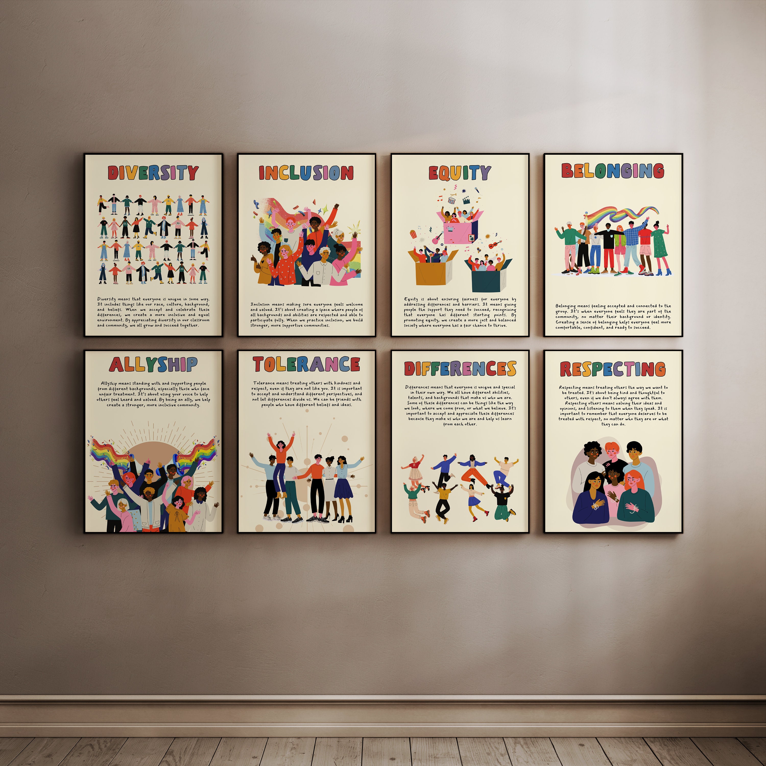 Diversity Equity Inclusion, DEI Posters, Classroom Affirmation Posters ...