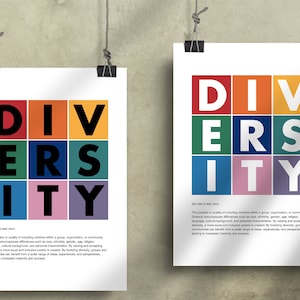 Diversity Poster, Diversity Equity and Inclusion Poster, Diversity Art ...
