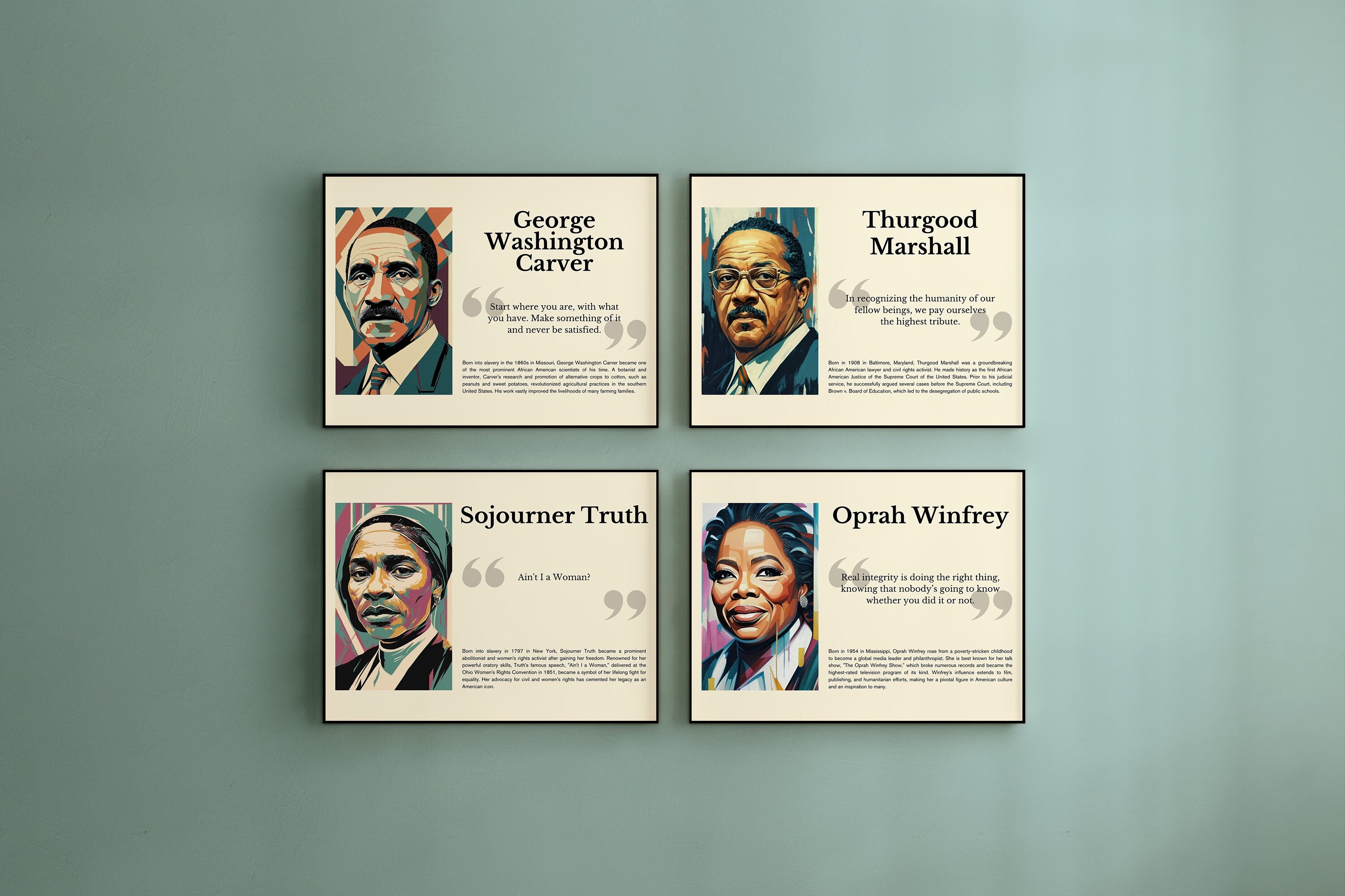 22 Black Icons Poster, Black History Month Poster for Classroom, Black ...