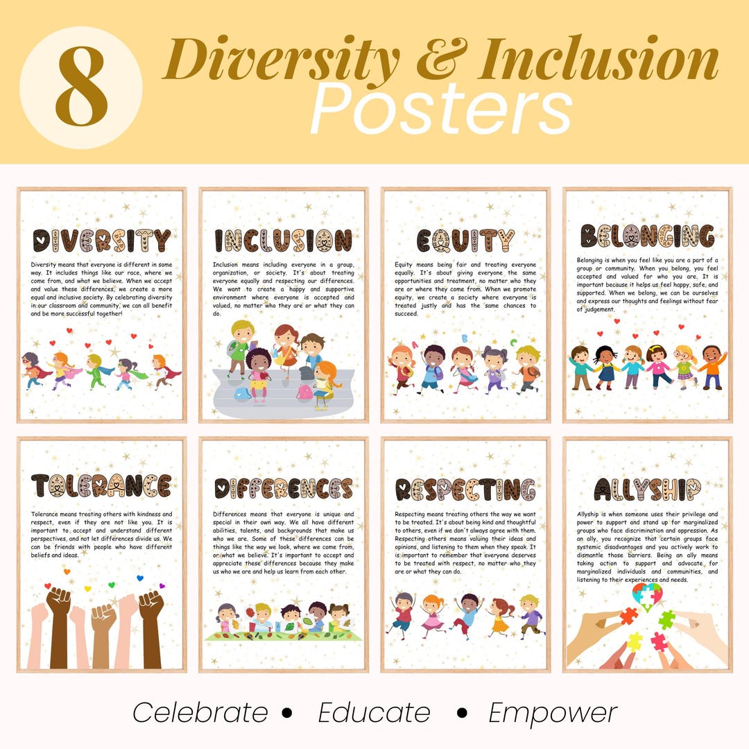 Diversity Poster for Kids, Diversity Bulletin Board, Cultural Diversity ...