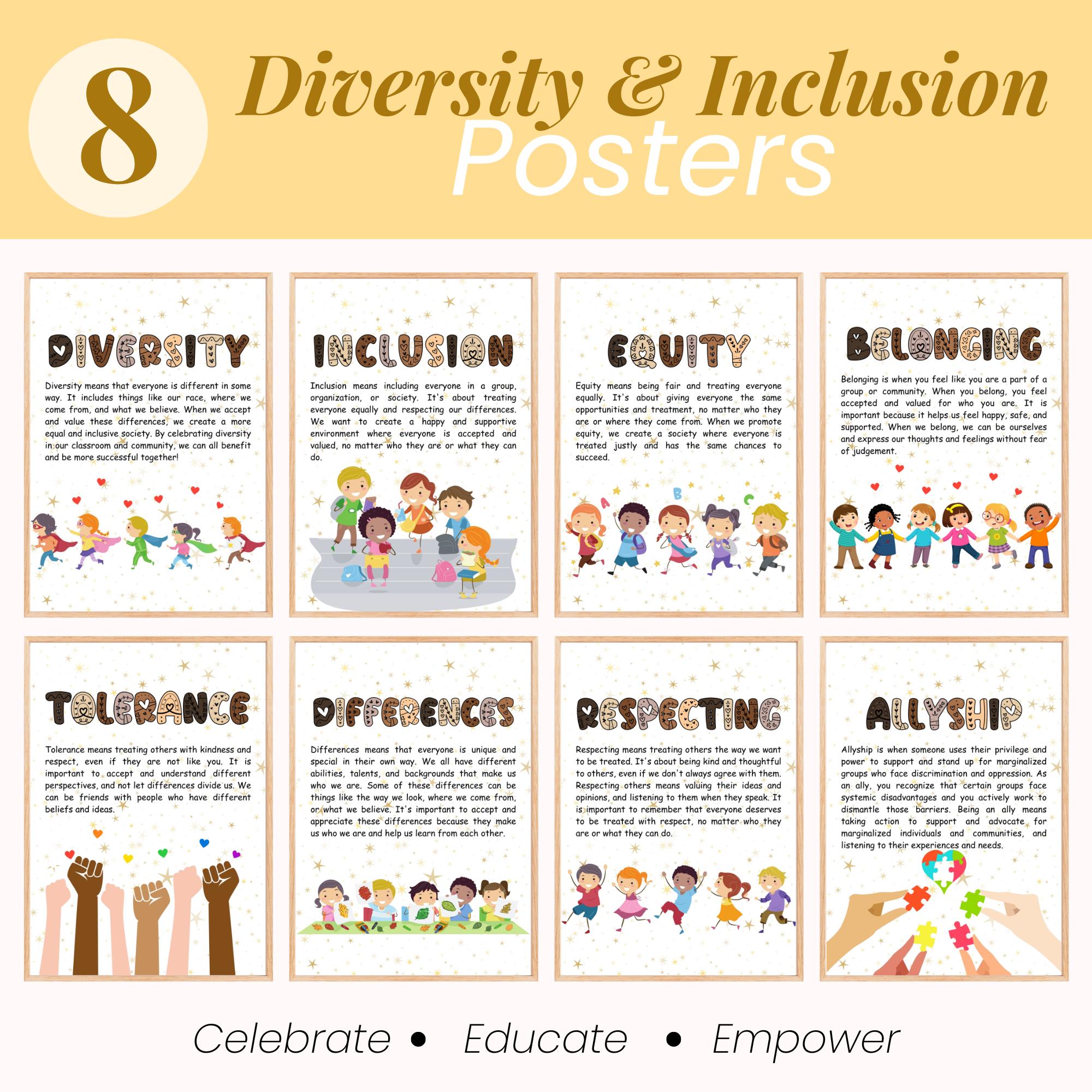 Diversity Poster for Kids, Diversity Bulletin Board, Cultural Diversity ...