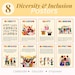 DEIB Poster Set Retro Diversity Equity Inclusion Bulletin Board ...