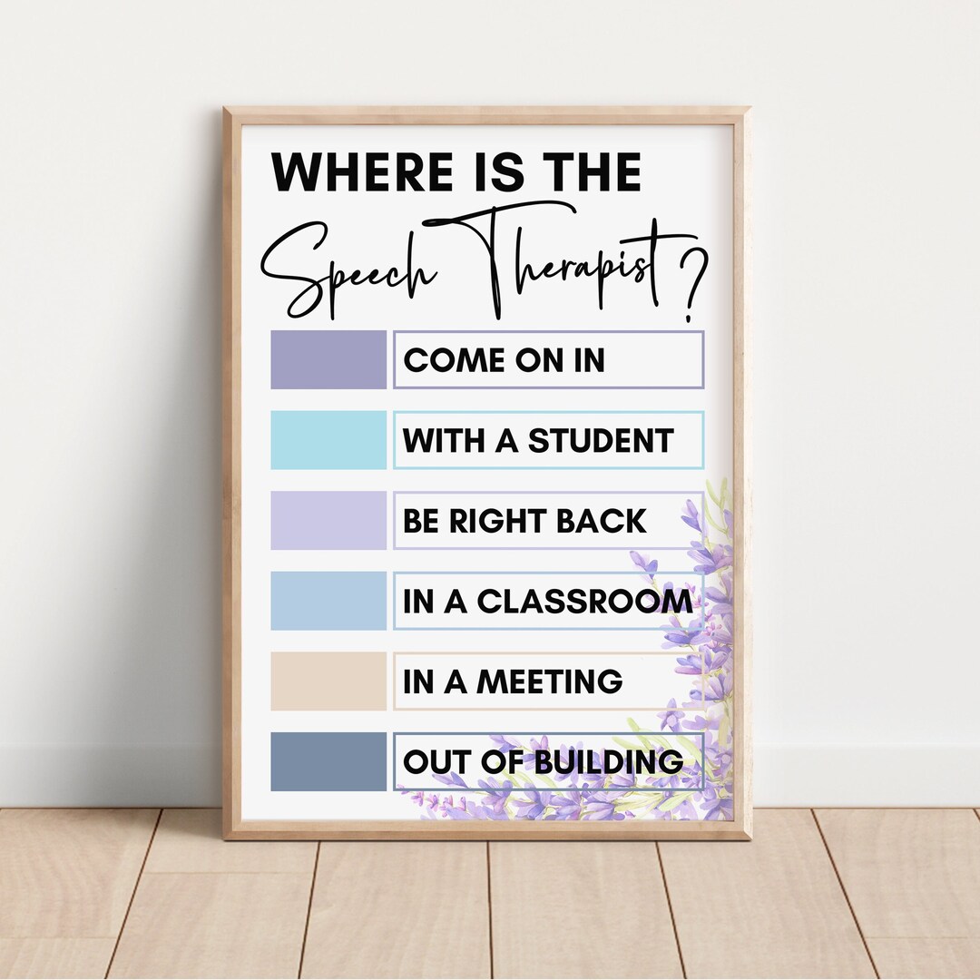 Where is the SLP Door Sign, Speech Language Pathologist Door Sign, SLP ...