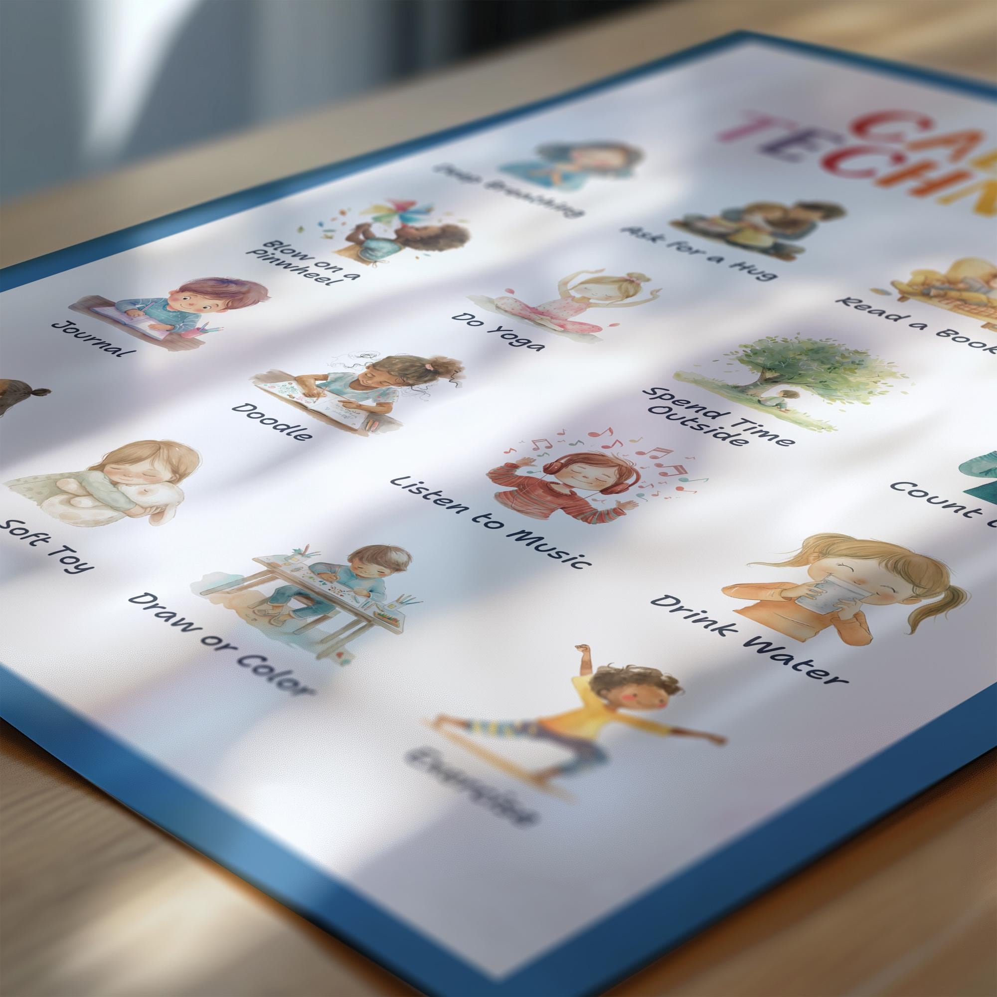 Calming Techniques Poster Toddler, Calm Down Strategies, Coping Skills ...