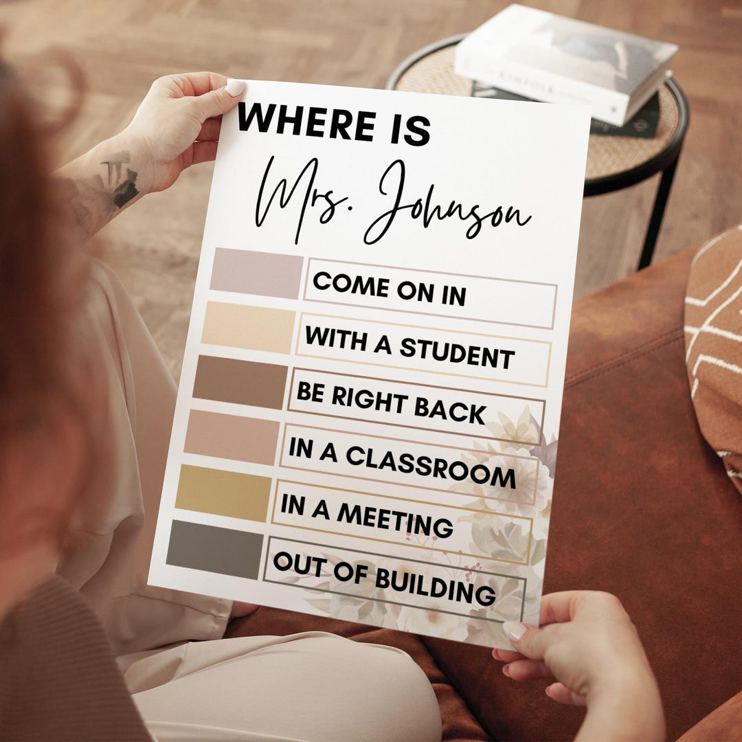 Personalized School Counselor Door Sign, Where is the School ...