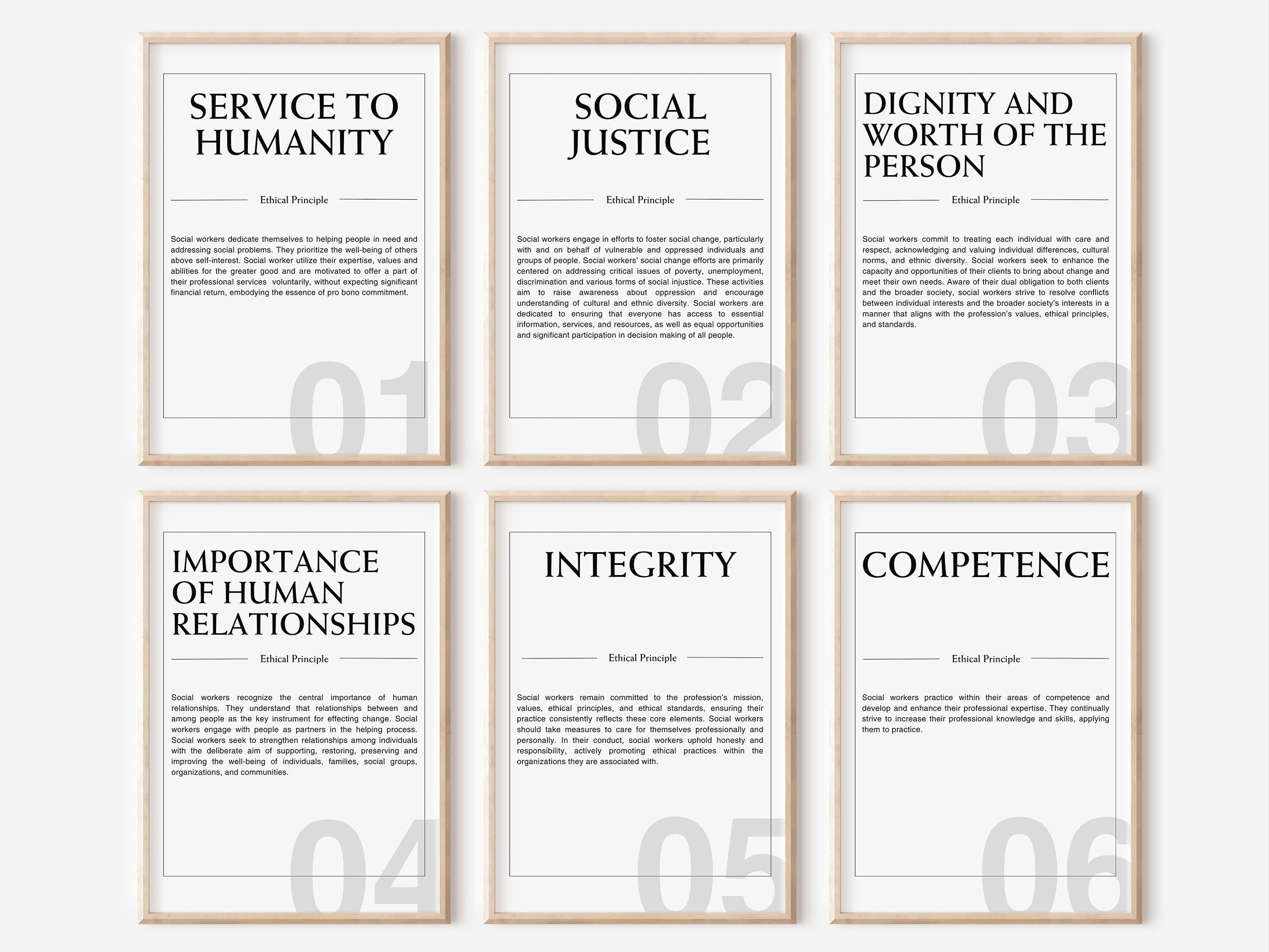 Social Worker Wall Art, Social Worker Code of Ethics, Social Worker ...