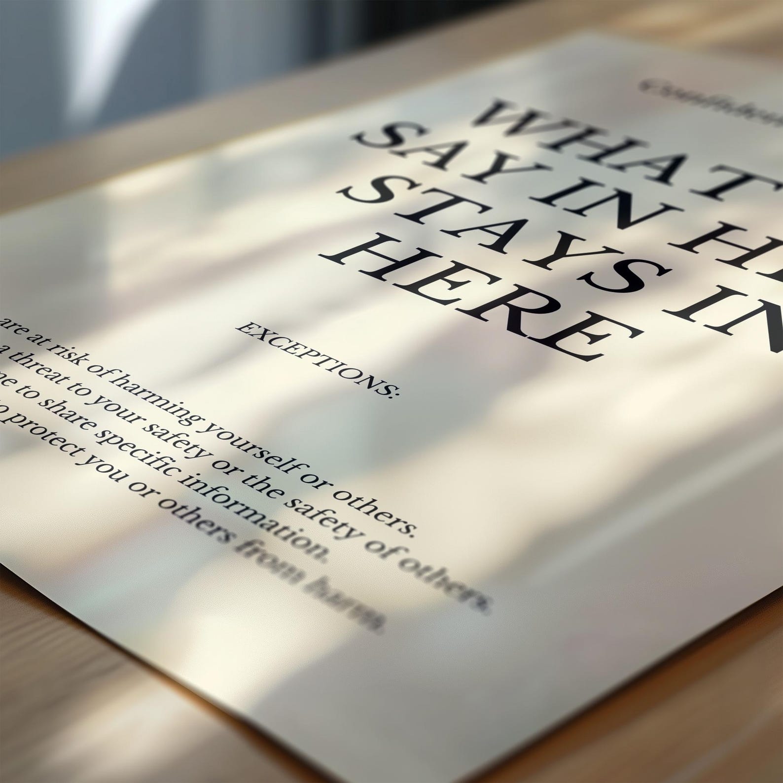 What You Say in Here Stays in Here Sign, Confidentiality Poster, School ...