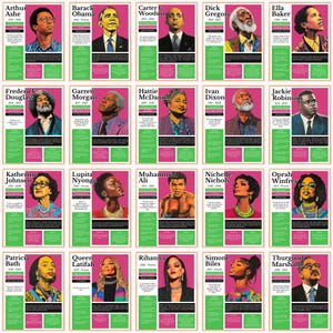 120 African American Icons Black History Month Posters, Juneteenth ...