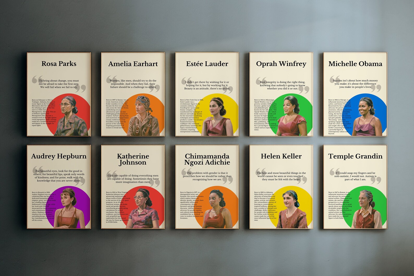 Women's History Month Bulletin Board, Famous Women Art Print, Women ...