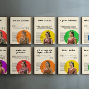 Women's History Month Bulletin Board, Famous Women Art Print, Women ...