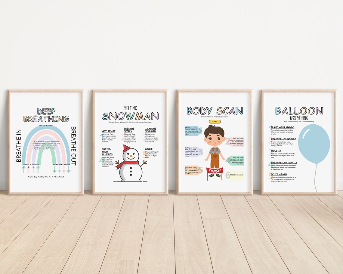 Calm Corner Bundle, Coping Skills Poster for Kids, Emotion Poster ...