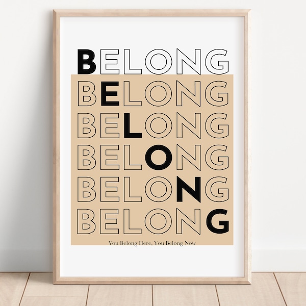 You Belong Here Poster - Etsy