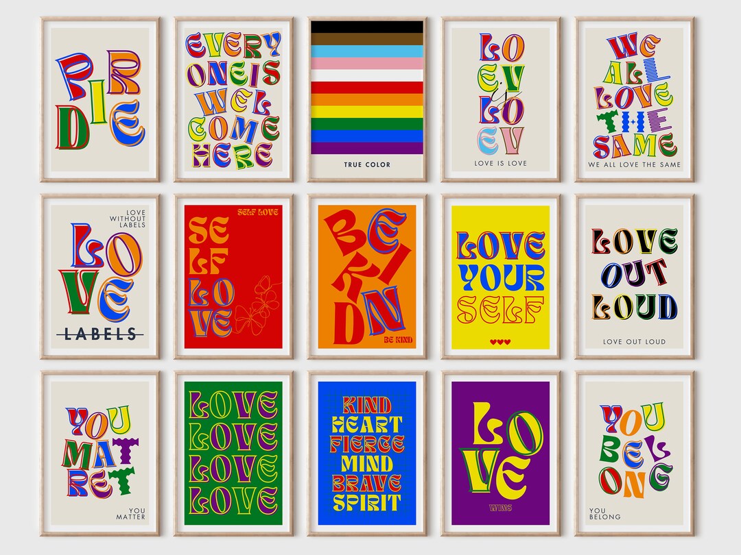 16 Pride Month Poster, Pride Month Bulletin Board, LGBTQ Posters, Pride ...
