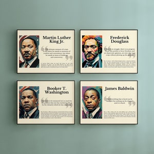 22 Black Icons Poster, Black History Month Poster for Classroom, Black ...