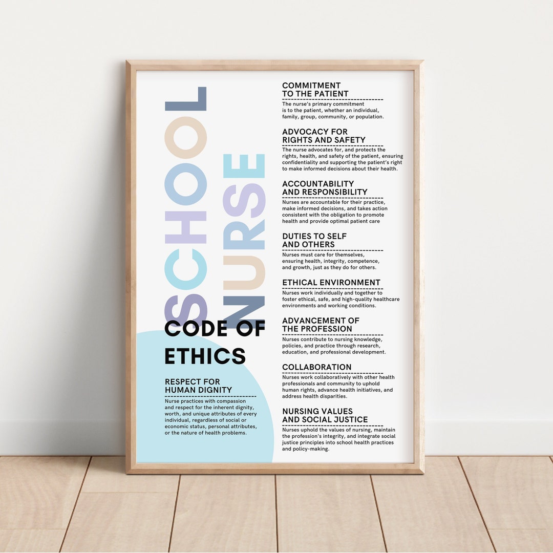 School Nurse Code of Ethics, School Nurse Office Decor, School Nurse ...