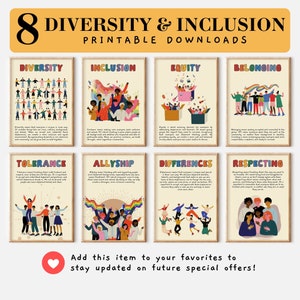 Diversity Equity Inclusion, DEI Posters, Classroom Affirmation Posters ...