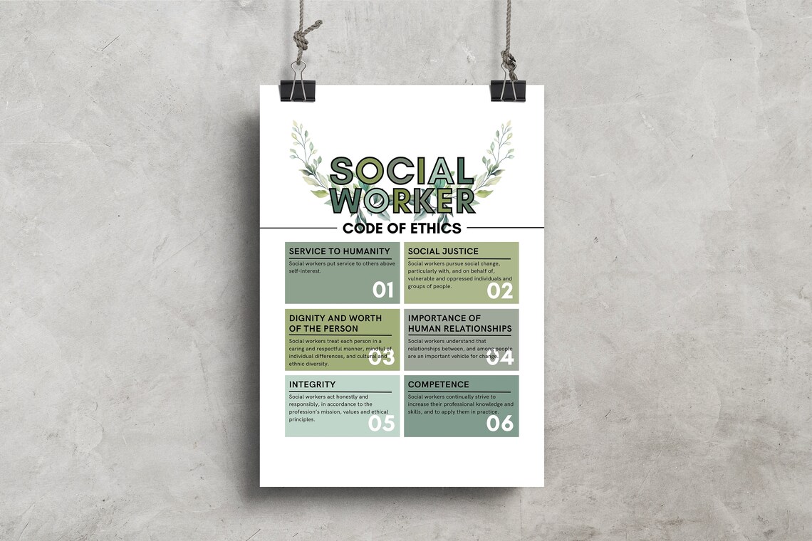 Social Worker Code of Ethics, Social Work Values, NASW Code of Ethics ...