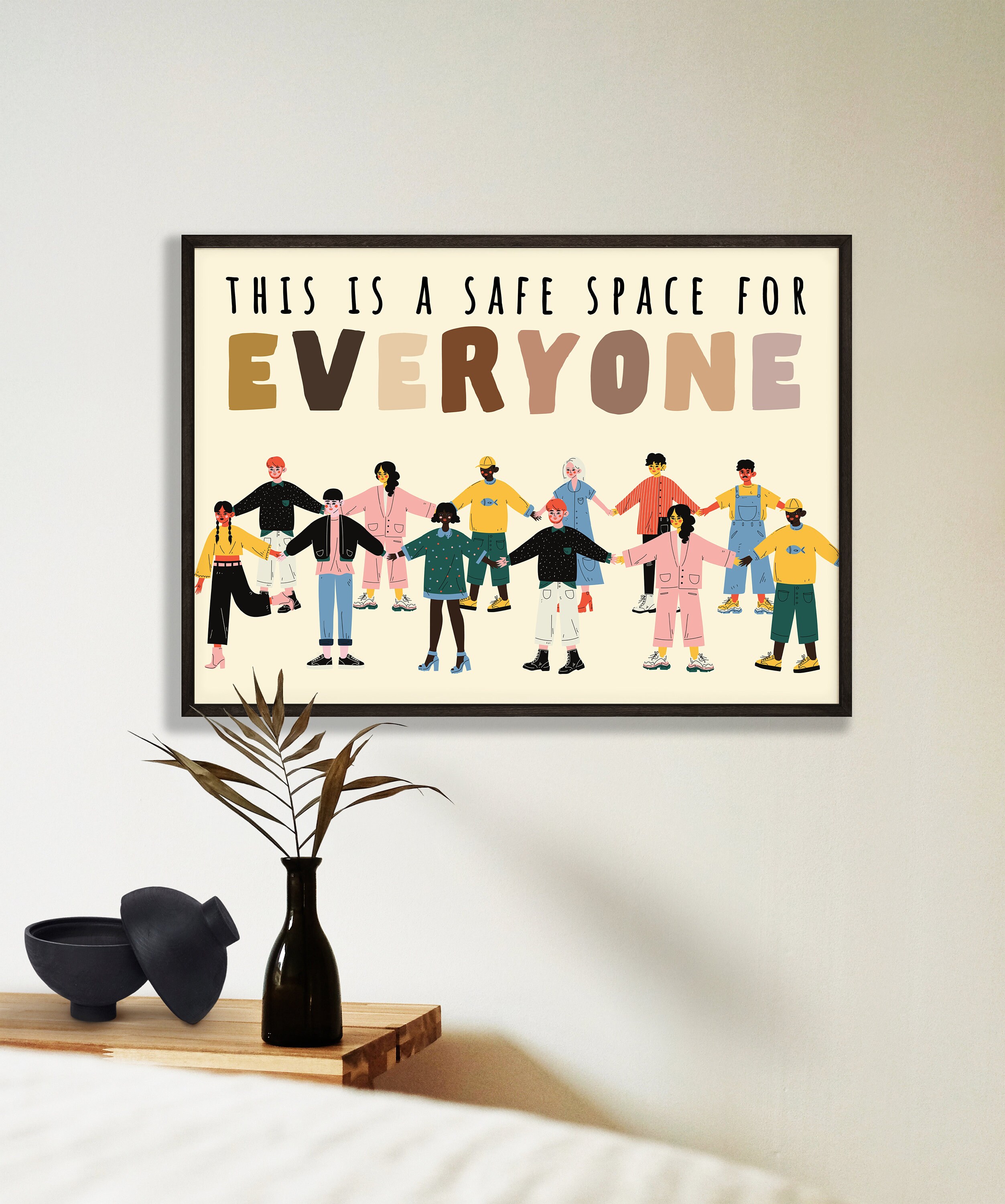 This is A Safe Space, Calming Corner Poster, Equality Print, Safe Space ...