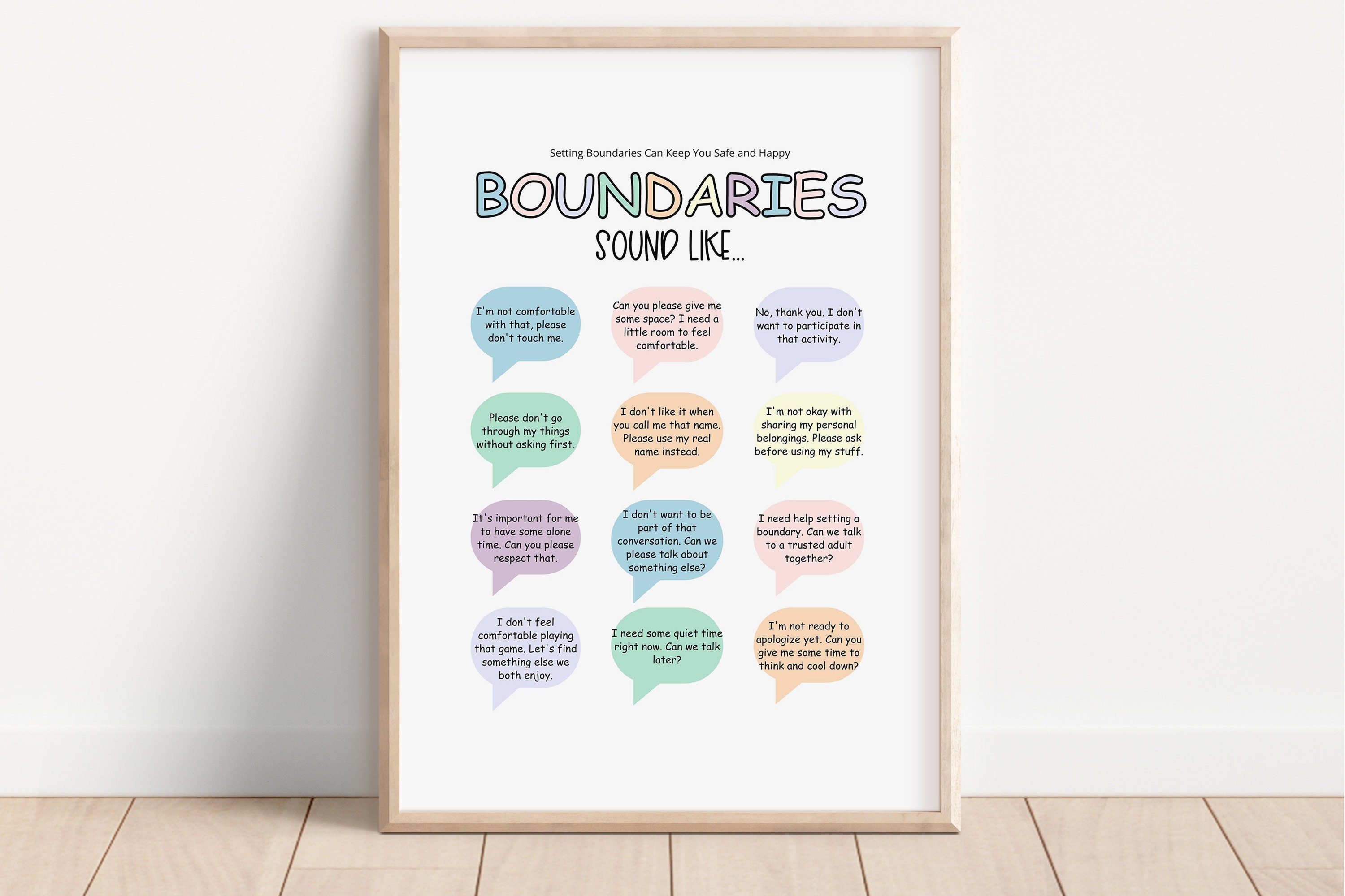 Boundaries for Kids, Boundaries Sound Like Poster, Boundary Setting ... Boundaries for Kids, Boundaries Sound Like Poster, Boundary Setting ...