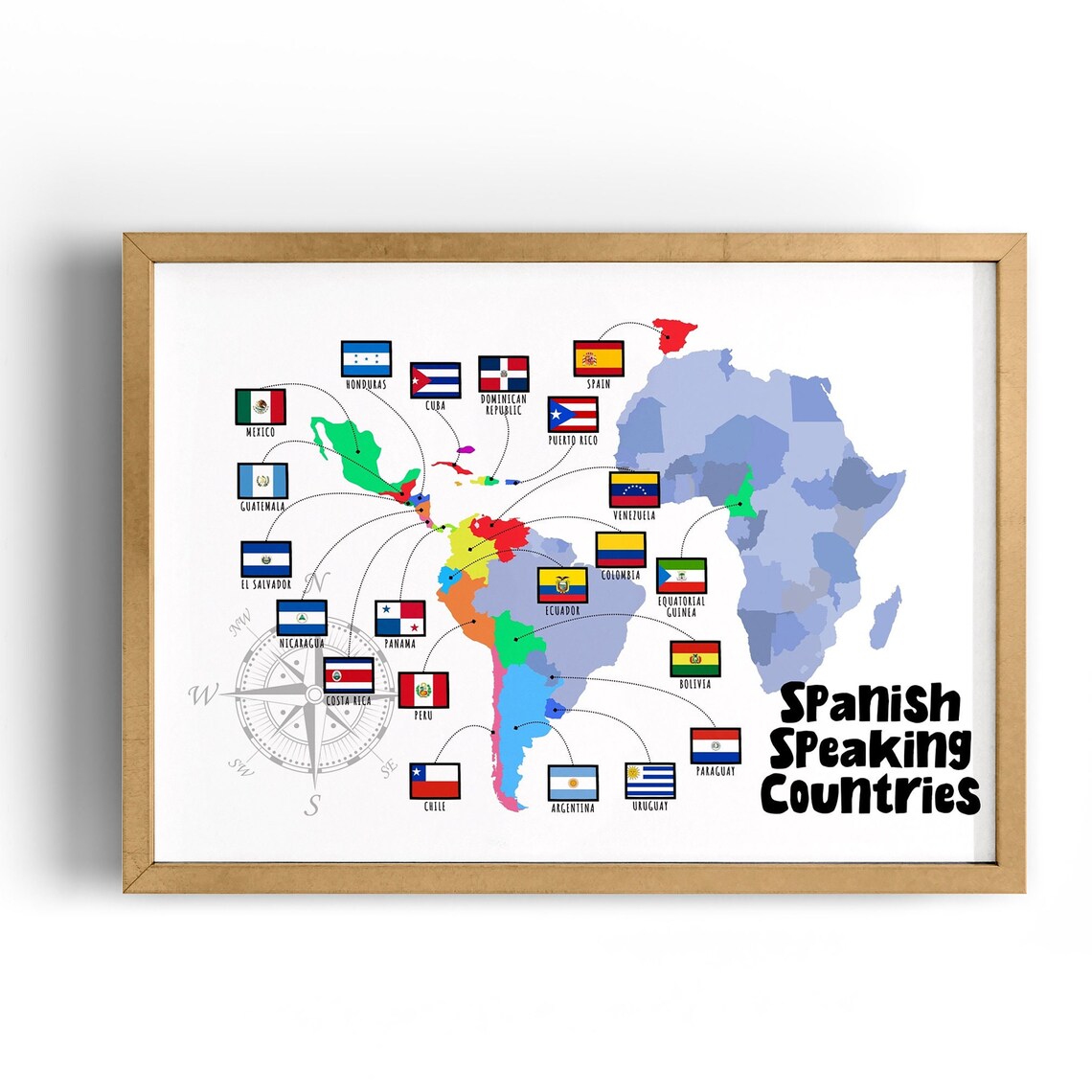 Spanish Speaking Countries Map, Hispanic Countries, Hispanic Heritage ...