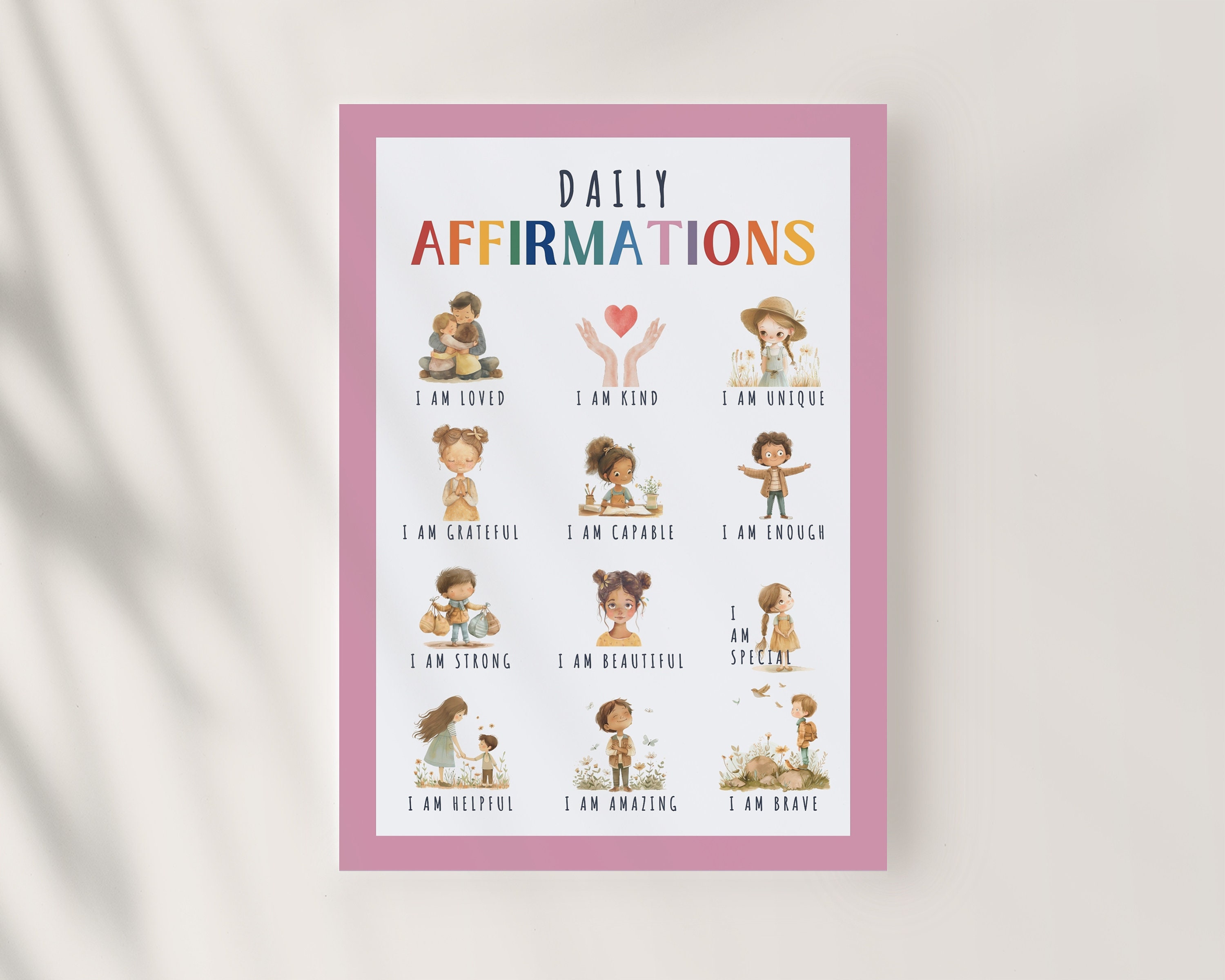 Positive Affirmation Poster, Daily Affirmation Poster, Affirmations for ...