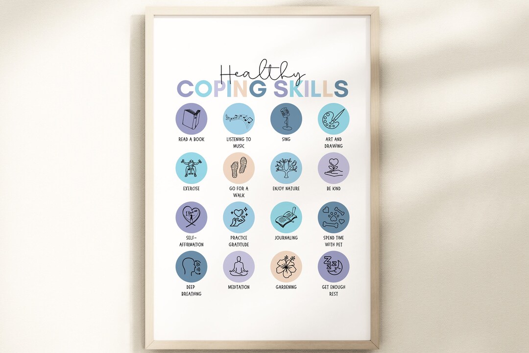 Healthy Coping Skills Poster Therapy Poster Mental Health - Etsy