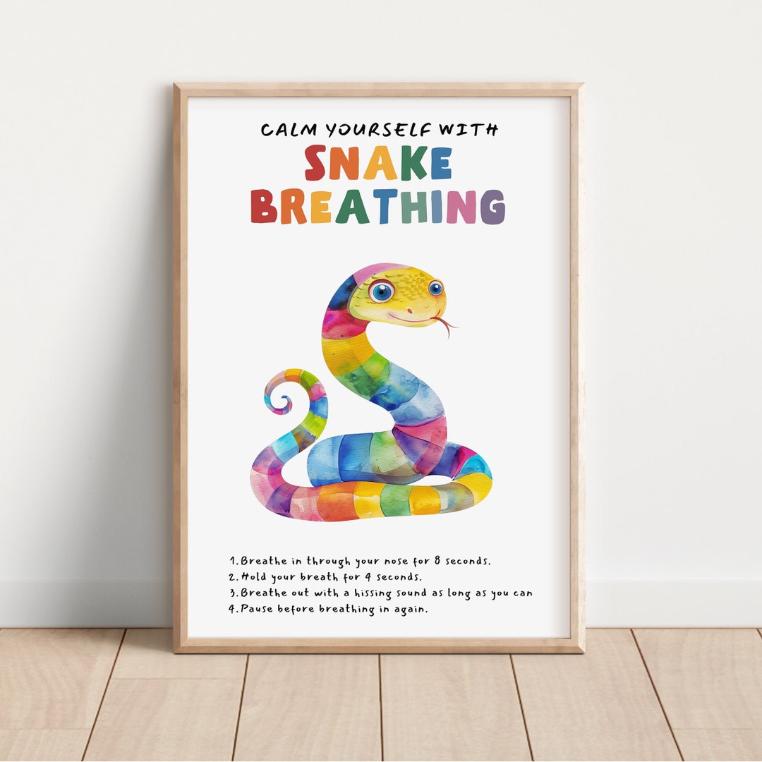 Mindful Breathing Poster, Breathing Exercises, Breathing Technique ...