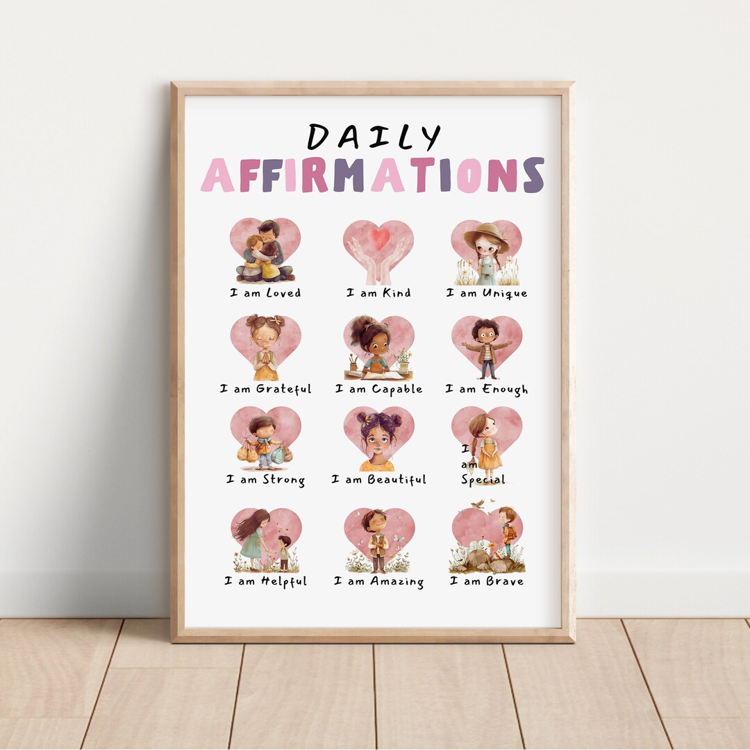 Positive Affirmation Poster, Daily Affirmation Poster, Affirmations for ...