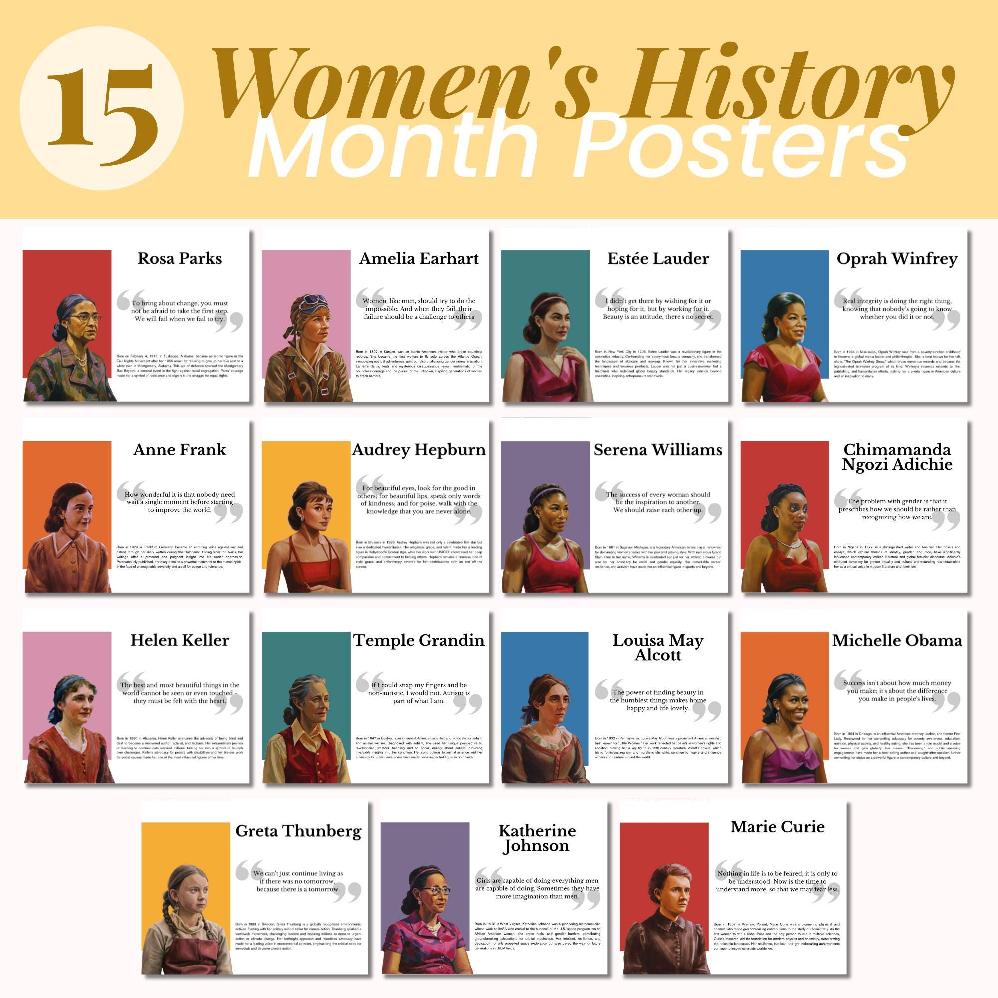 Women's History Month Bulletin Board, Women's History Month Poster for ...