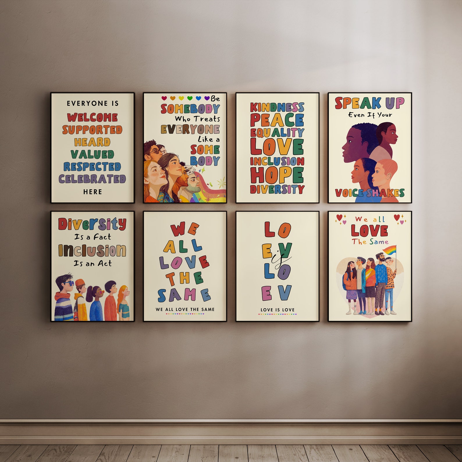 Inclusion Bulletin Board, DEIB Poster Set, Diversity Classroom Posters ...