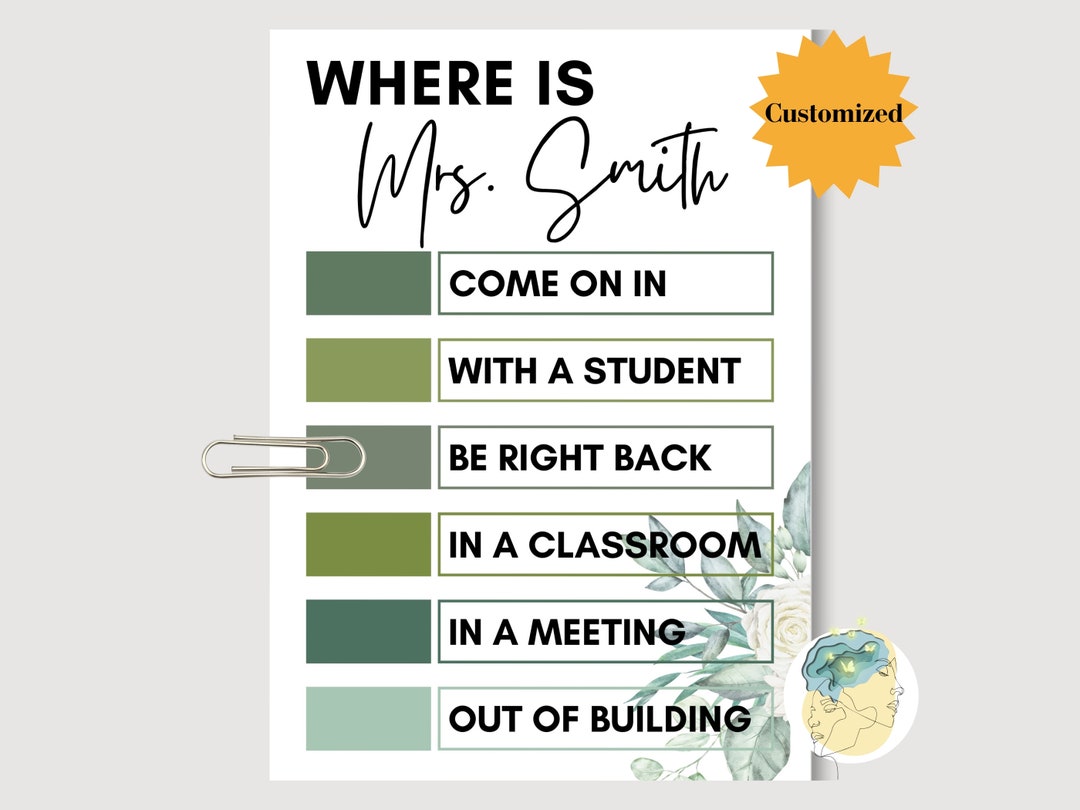 Personalized Social Worker Door Sign, Social Worker Office Decor, Where ...