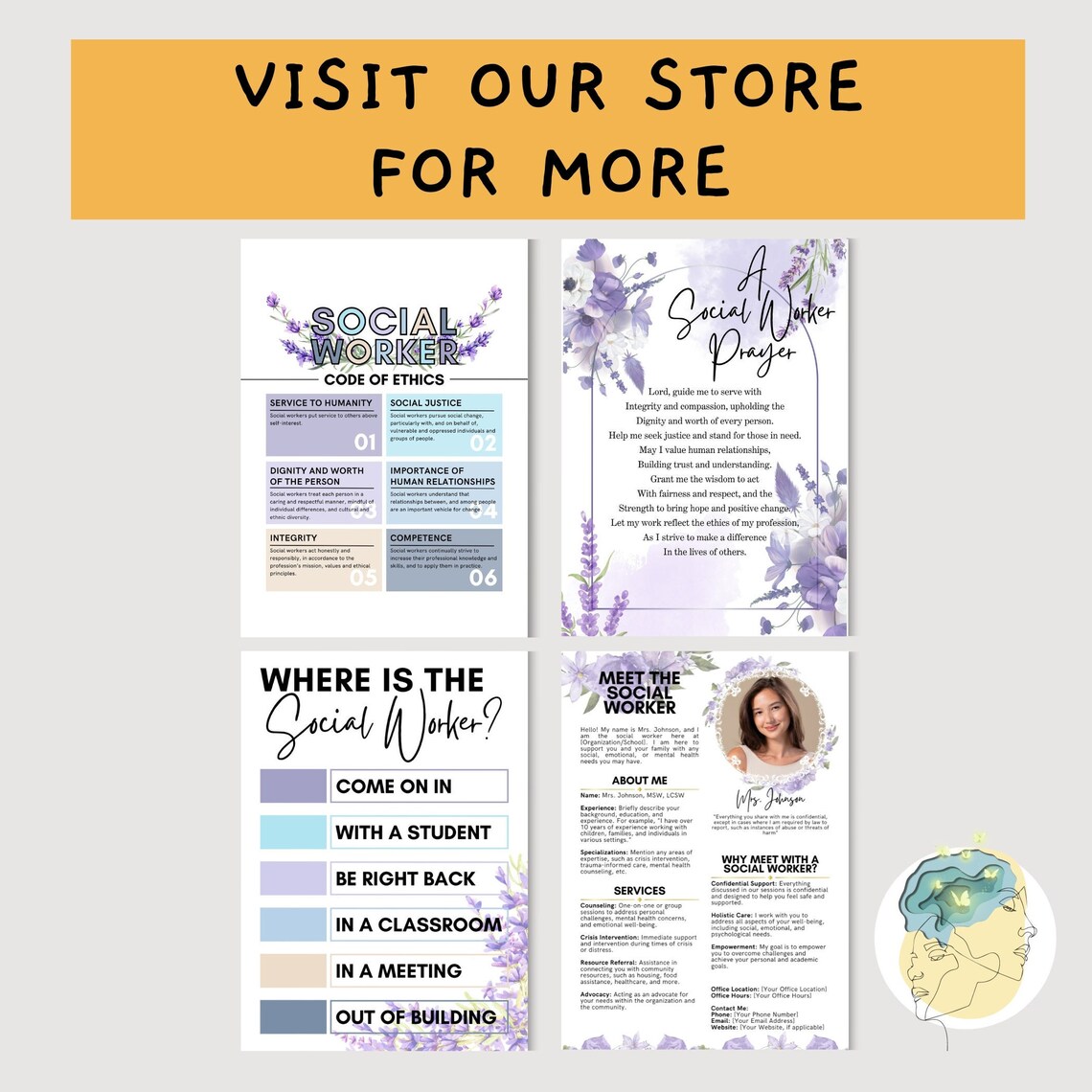 Meet the Social Worker, Social Worker Sign, Social Worker Office Decor ...