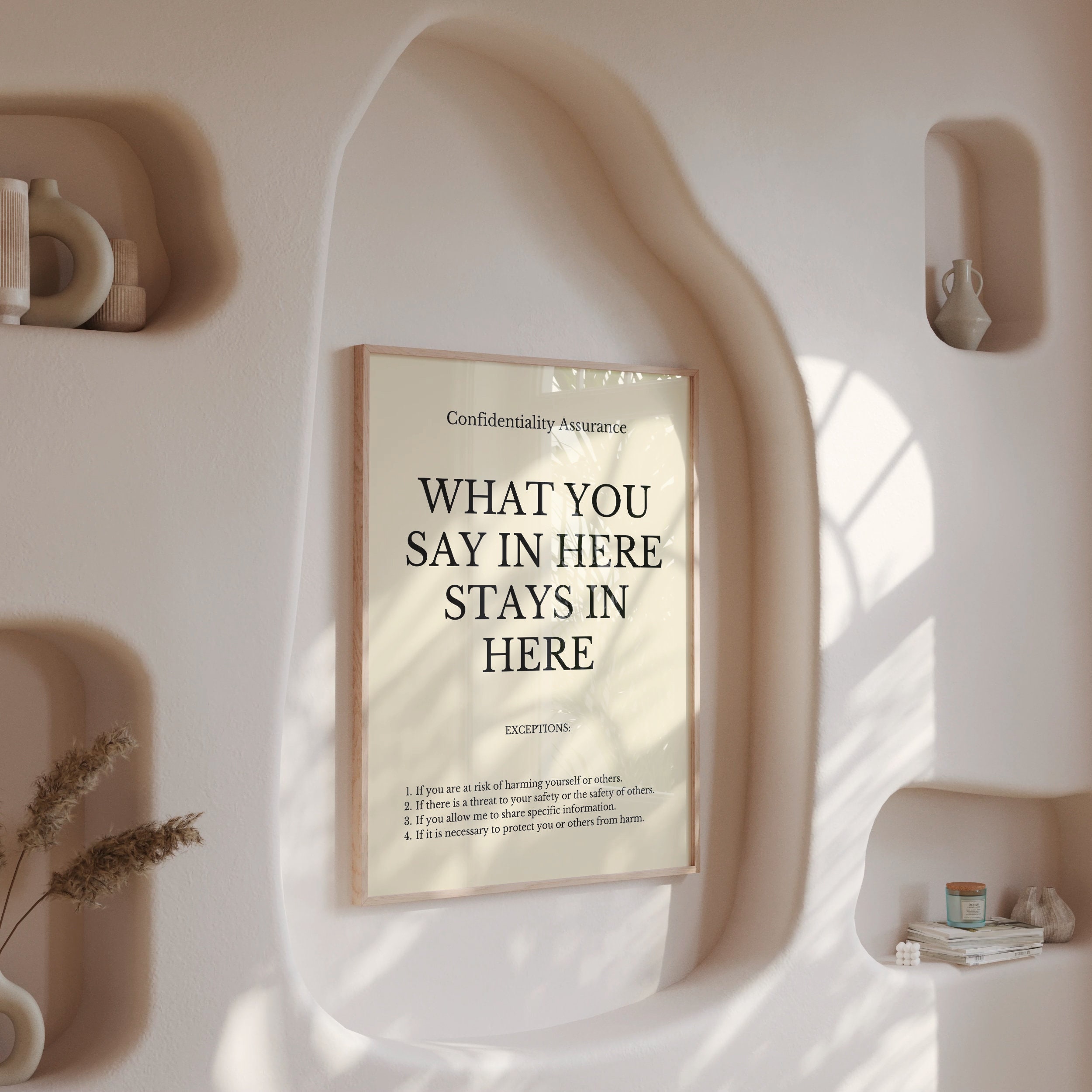 What You Say in Here Stays in Here Print, Therapist Poster, Counselor ...