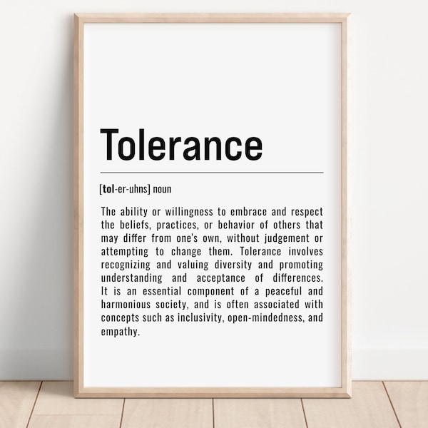 Tolerance - Etsy