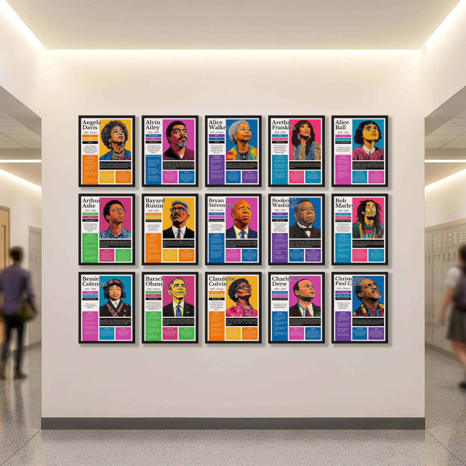 120 African American Icons Black History Month Posters, Juneteenth ...
