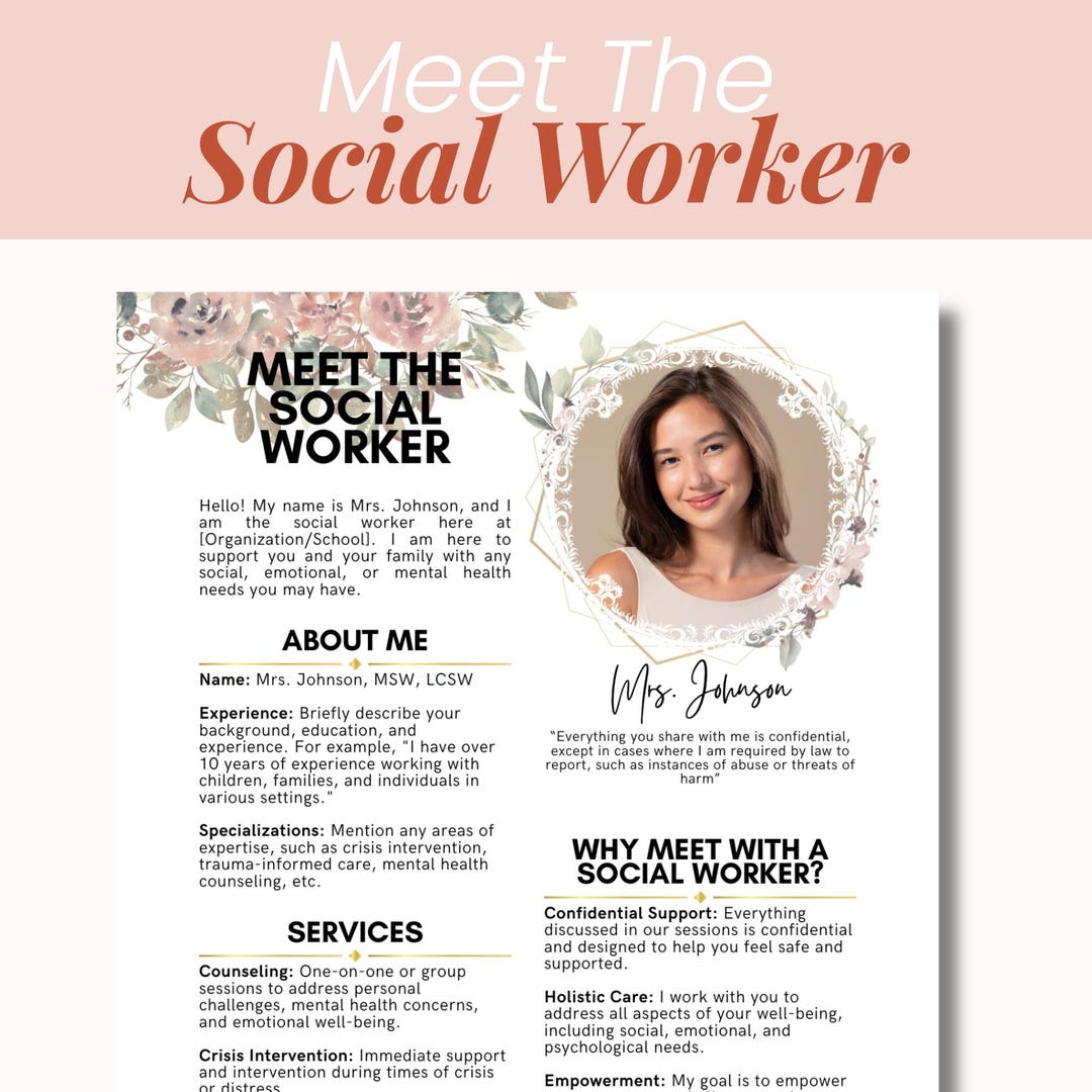Social Worker Template, Social Worker Resume Template, Social Worker ...