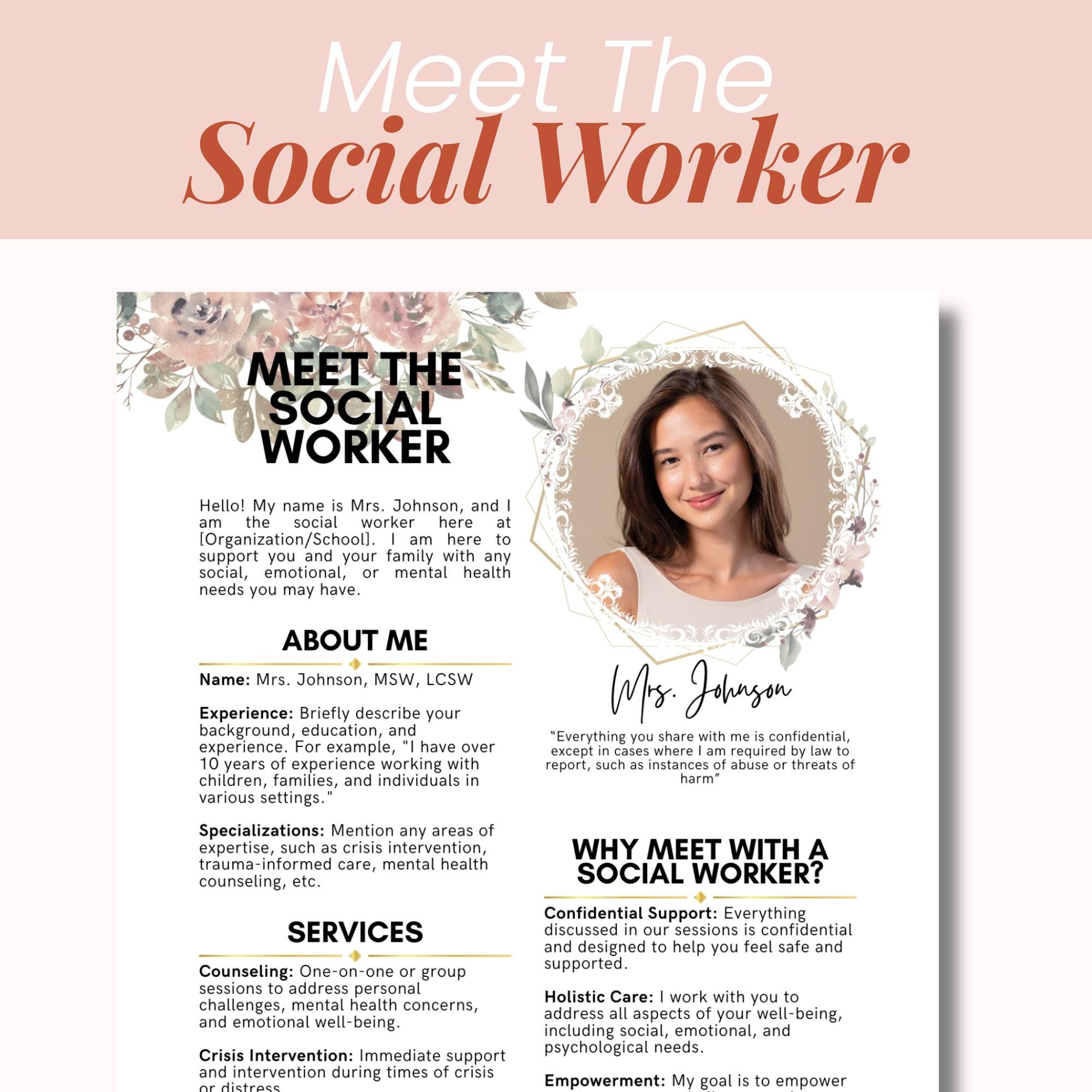 Social Worker Template, Social Worker Resume Template, Social Worker ...