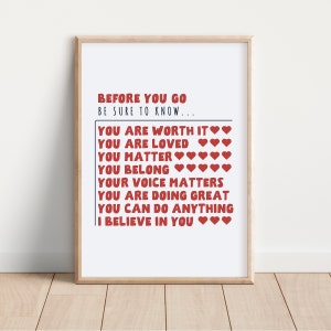 Positive Affirmation Poster, Daily Affirmation Poster, Affirmations for ...